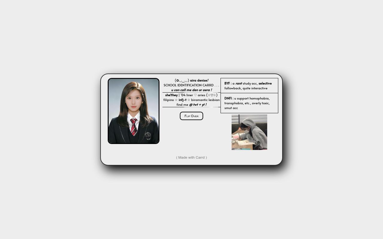 (≧∇≦)ﾉ den's id carrd!